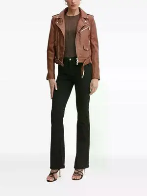 Pinko Leather Biker Jacket