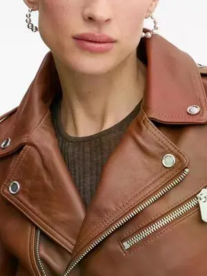 Pinko Leather Biker Jacket
