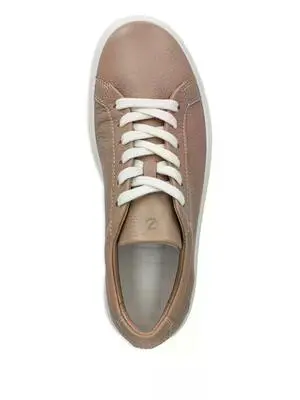 Ecco Soft 60 Leather Lace-up Sneakers - Neutrals