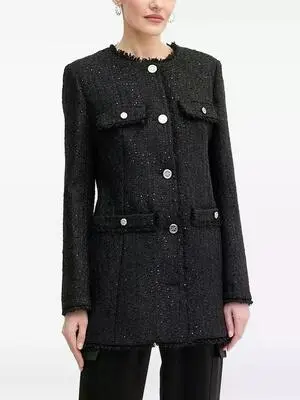 Guess Sequin-embellished Tweed Jacket - Black