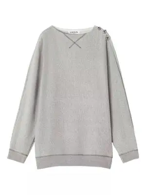 LANVIN Button Detailed Boat-neck Sweater