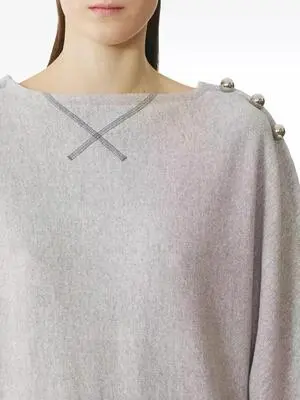 LANVIN Button Detailed Boat-neck Sweater