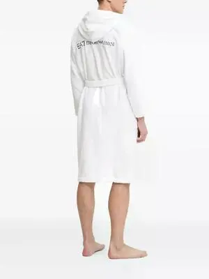 Emporio Armani Embroidered-logo Robe