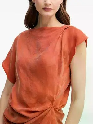 HOSS INTROPIA Draped Short Sleeve Blouse