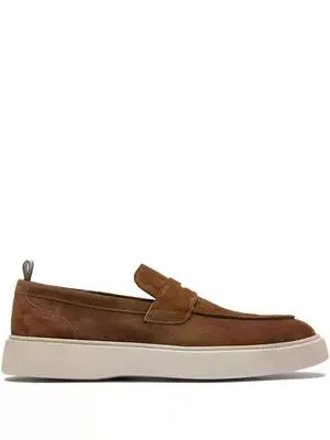 Officine Creative Penny-strap Suede Loafers