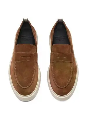 Officine Creative Penny-strap Suede Loafers