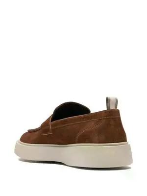 Officine Creative Penny-strap Suede Loafers