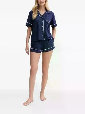 Ralph Lauren Piped-trim Pajama Set - Blue