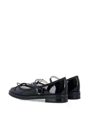 Repetto Patent-leather Ballet Flats With Bow - Blue
