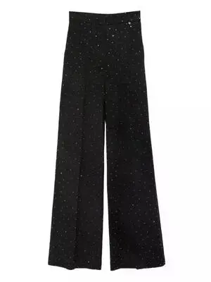 NISSA Embellished Wide-leg Trousers