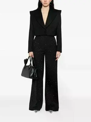 NISSA Embellished Wide-leg Trousers
