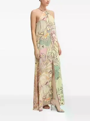 SANDRO FERRONE Floral-print Halter-neck Maxi Dress