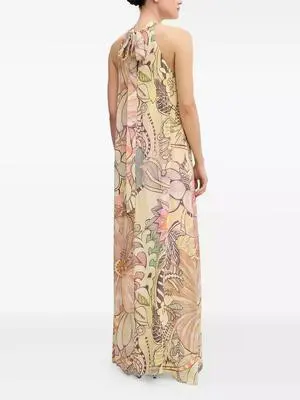 SANDRO FERRONE Floral-print Halter-neck Maxi Dress
