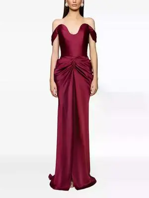 ANA RADU Off-the-shoulder Draped Dress