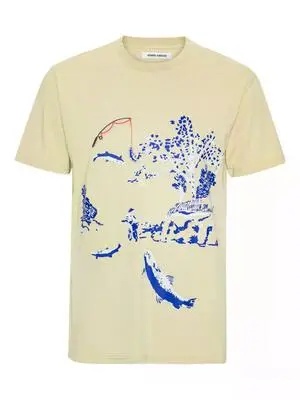 Henrik Vibskov Fishing-scene Print T-shirt - Neutrals
