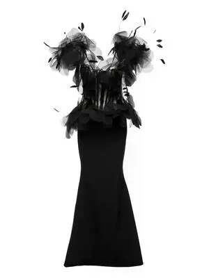 Ana Radu Feathered Evening Dresses