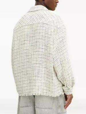 IRO PARIS Tweed Frayed-edge Shirt Jacket
