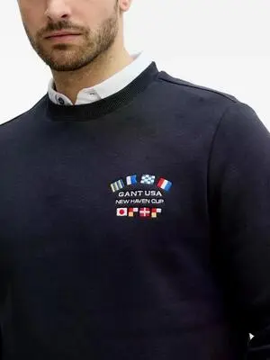 Gant Crew-neck Sweatshirt With Flag Embroidery