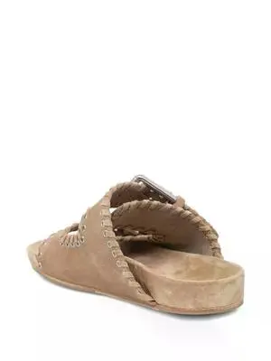 KENNEL&SCHMENGER Braided Suede Buckle Sandals