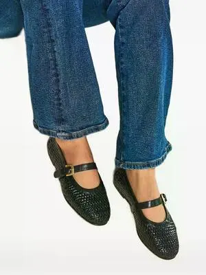 Gant Woven Leather Mary Jane Flats