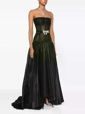 NISSA Bow-embellished Maxi Dress