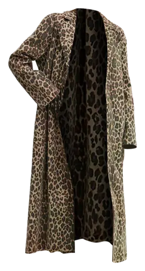 NEVER FULLY DRESSED Leopard Print Belted Coat