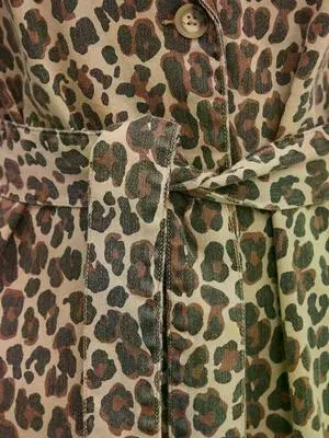 NEVER FULLY DRESSED Leopard Print Belted Coat