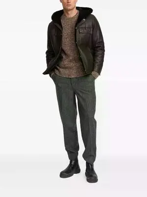 YVES SALOMON Hooded Shearling Jacket