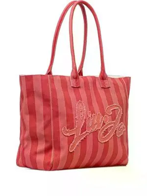 Liu Jo Striped Logo-patch Beach Bag
