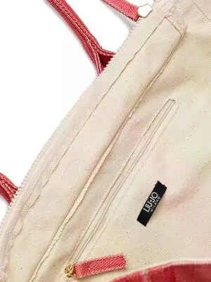 Liu Jo Striped Logo-patch Beach Bag