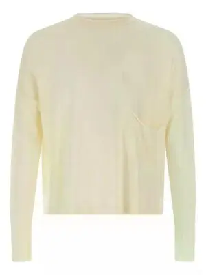 MA'RY'YA Round-neck Sweater With Pocket - Neutrals