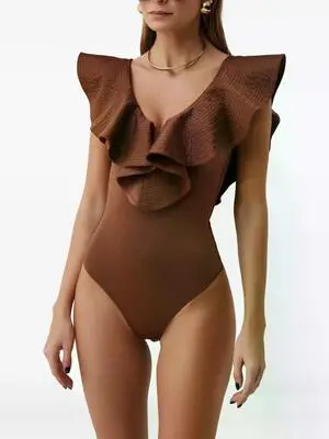 SOFIA ERHAN Ruffle-detail Swimsuit