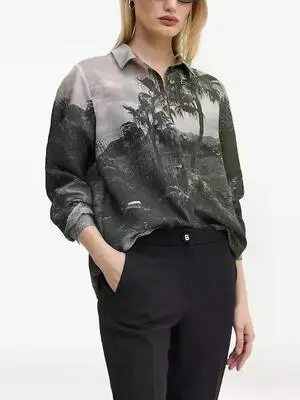 NEVER FULLY DRESSED Palm-tree Print Shirt