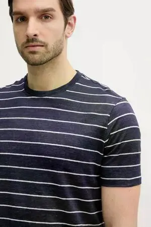 Paul & Shark Striped Linen T-shirt