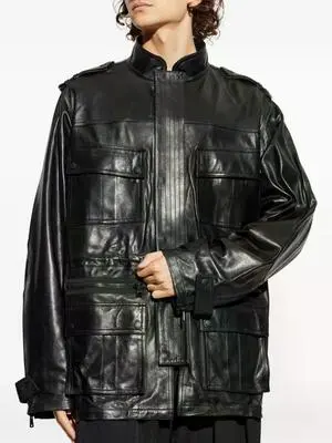 Balmain Multiple-pocket Leather Jacket