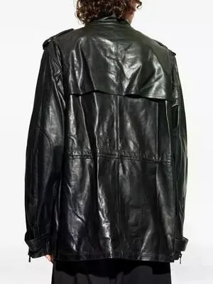 Balmain Multiple-pocket Leather Jacket