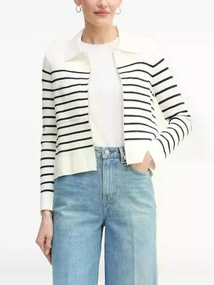 PEDRO DEL HIERRO Striped Zip-up Cardigan