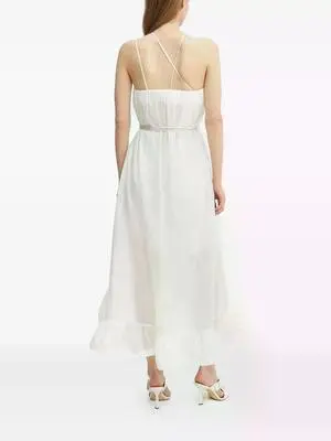 SIMONA CORSELLINI Cross-strap Ruffled Midi Dress