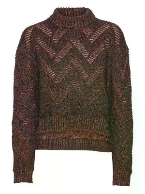 Henrik Vibskov Turtleneck Chevron-pattern Sweater