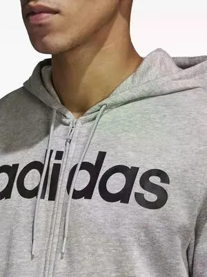 Adidas Essentials Logo-print Full-zip Hoodie