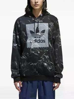 Adidas Marble-print Logo Hoodie