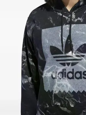 Adidas Marble-print Logo Hoodie