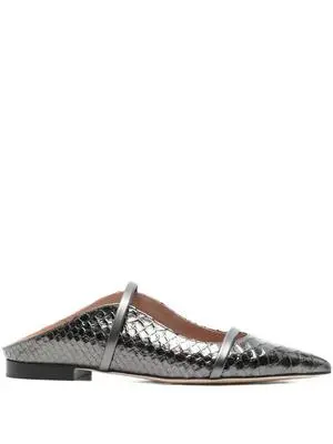 MALONE SOULIERS Leather Pointed-toe Flats