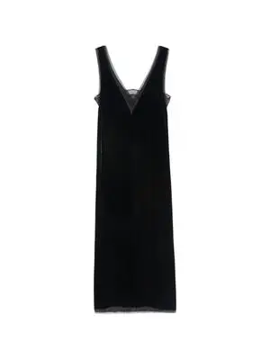 Zadig&Voltaire Lace-Insert Midi Dress Red
