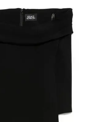 Solace London The Yuni Off-shoulder Midi Dress - Black