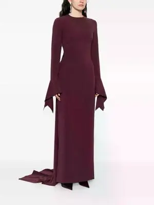 Solace London Blake Flared Sleeve Maxi Dress - Red