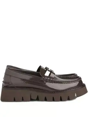 PEDRO GARCIA Patent-leather Platform Loafers