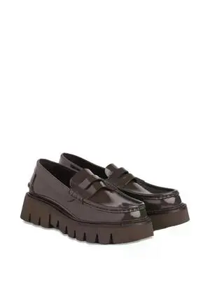PEDRO GARCIA Patent-leather Platform Loafers