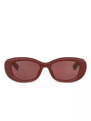 Gucci Oval-frame Sunglasses - Red