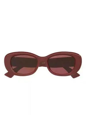 Gucci Oval-frame Sunglasses - Red